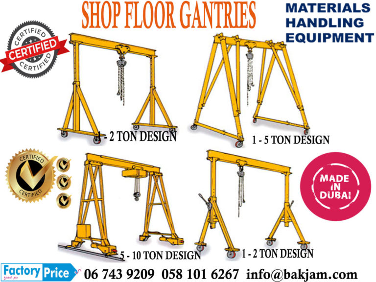 5 TON GANTRY CRANES-CERTIFIED A-FRAME GANTRIES