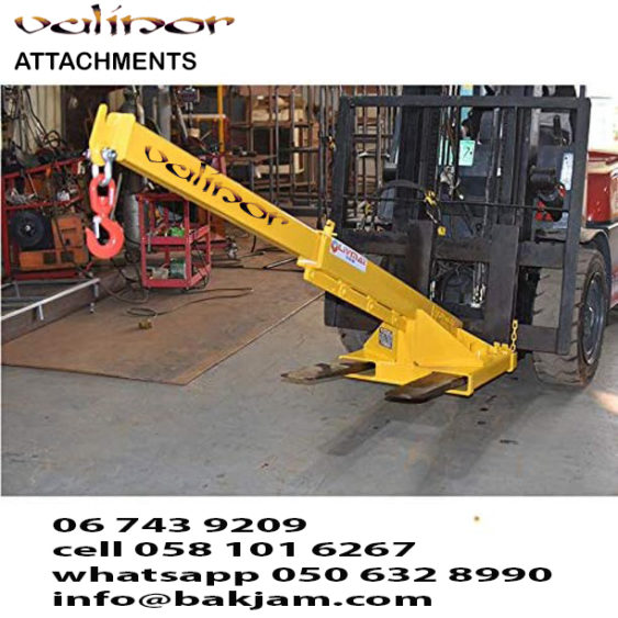 FORKLIFT ATTACHMENTS FOR PIPE HANDLING BOOMS JIBS CUFFS
